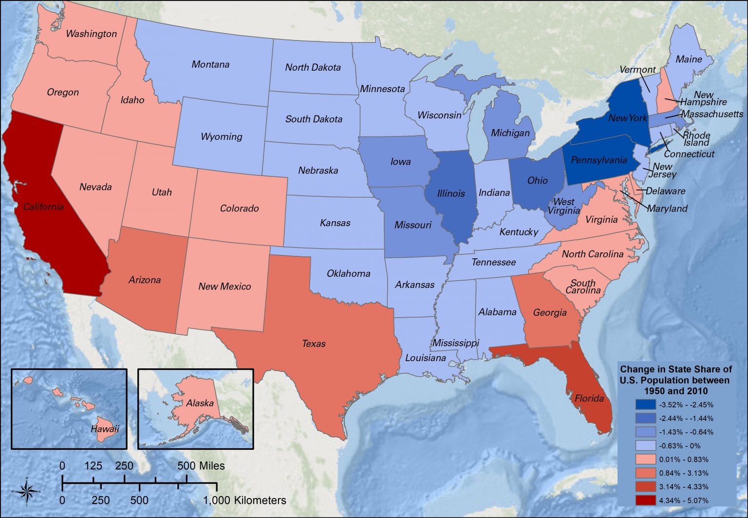 N America: Economic Geography I – Geography of the Post-Industrial Era ...